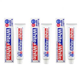 LION White & White Toothpaste (Clean Fresh Mint) (Pack of 3)