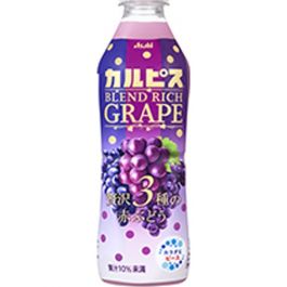 Asahi CALPIS BLEND RICH GRAPE Luxurious 3 types of red grape juice ...