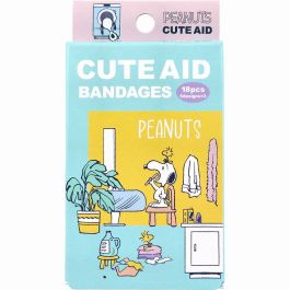 Santan x PEANUTS Snoopy's Clean Life Cartoon Pattern Band-Aid 18pcs