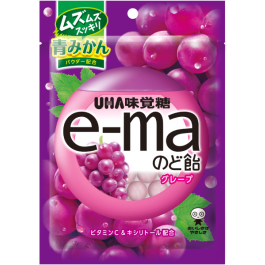 UHA e-ma Throat Candy Grape 50g