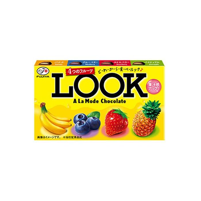 FUJIYA LOOK A La Mode Assorted Fruit Flavor Chocolate (Banana ...